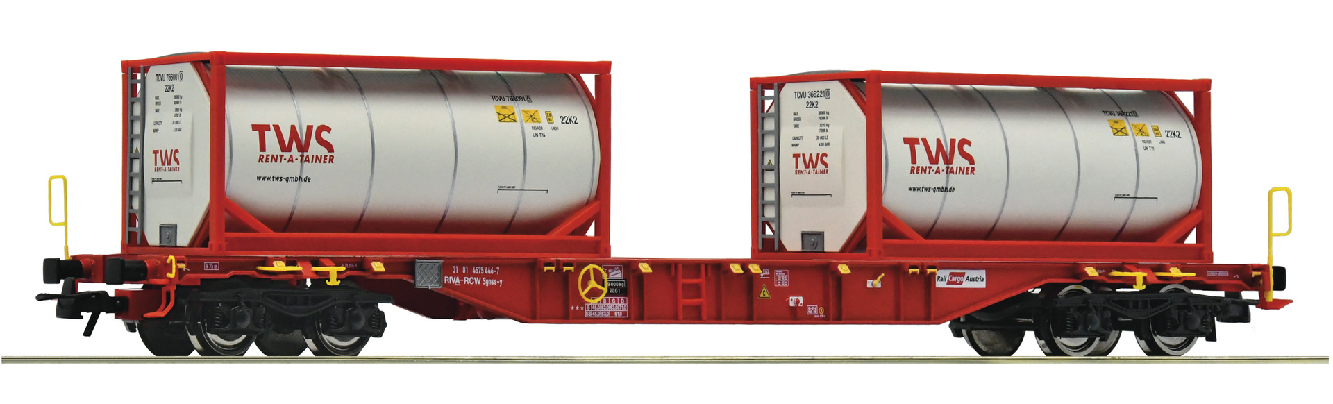 Vagon transport containere, ÖBB/RCW, Roco, scara H0 (1:87)