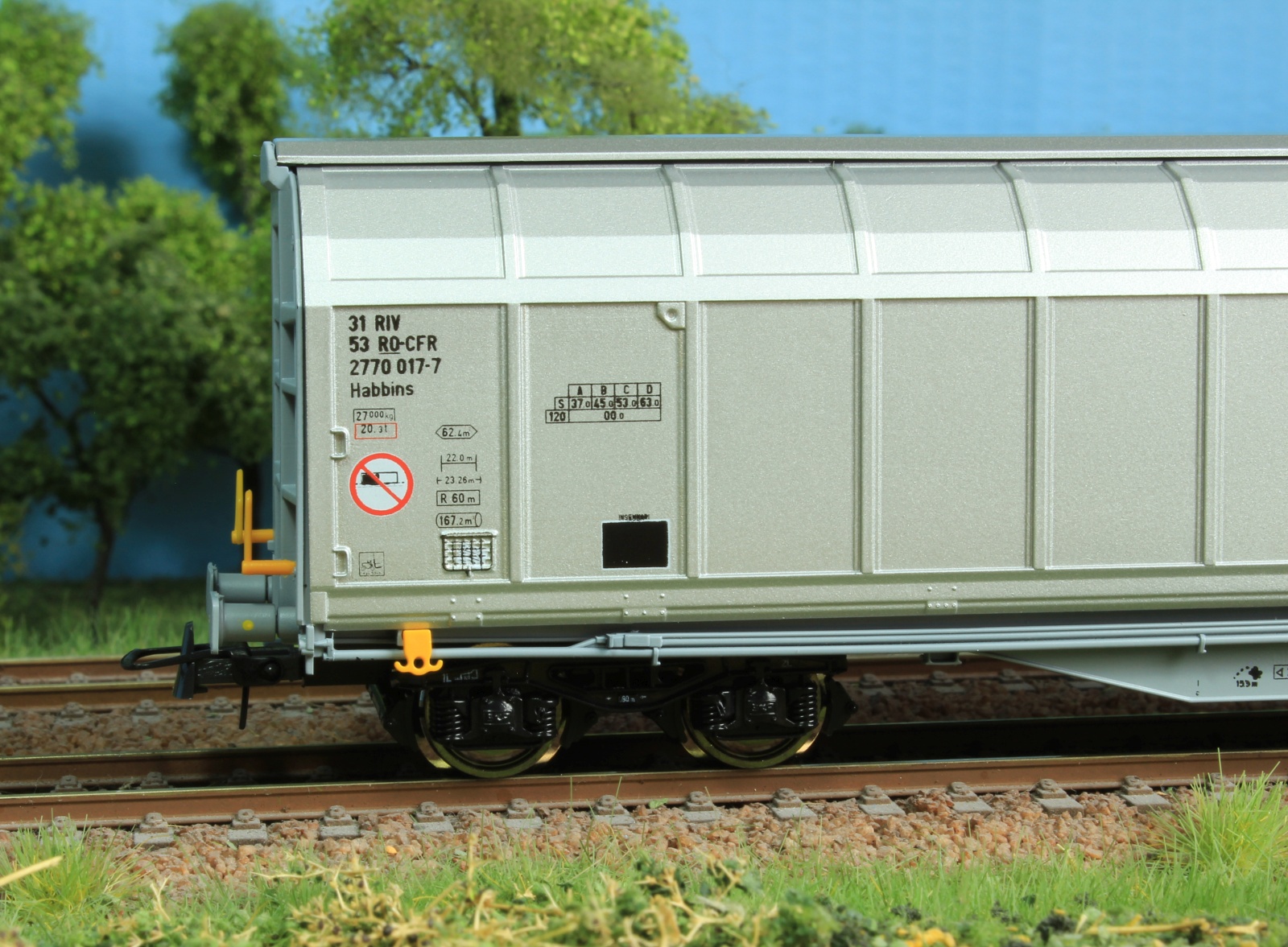 Vagon marfa cu pereti culisanti, CFR, scara H0 (1:87)