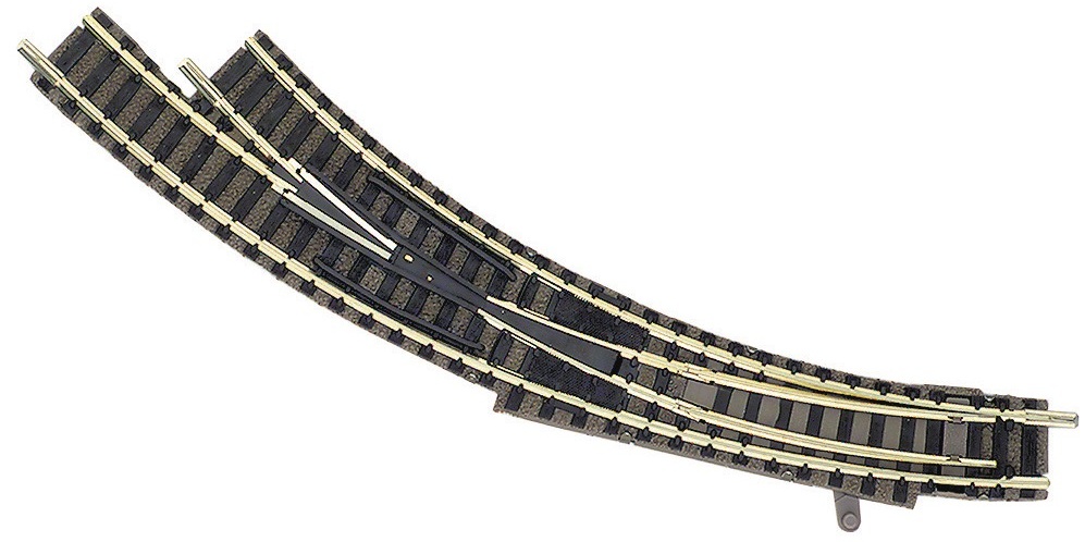 Right hand curved point for manual operation, piccolo Fleischmann track ...