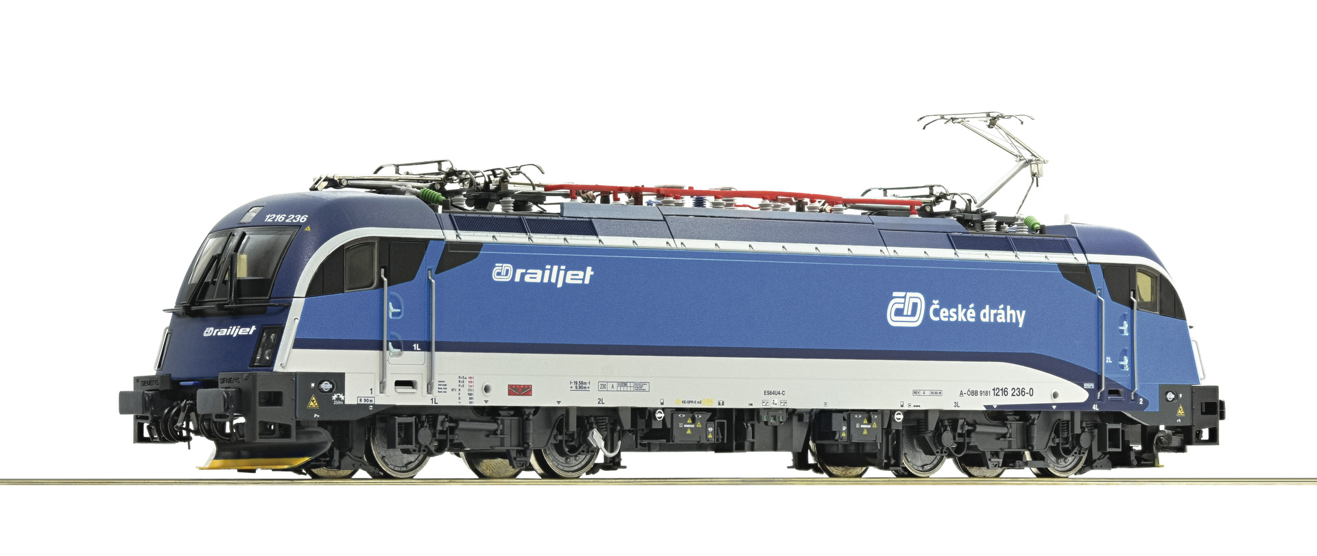 Locomotiva electrica seria 1216, "Taurus", CD "Railjet", Roco, scara H0 ...