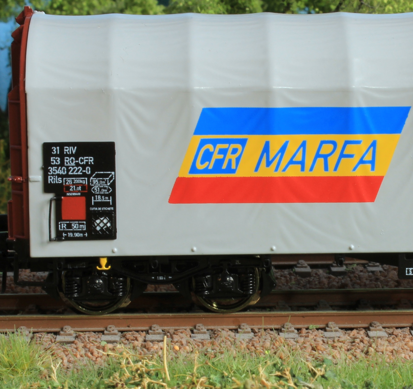 Vagon marfa cu prelata, CFR, scara H0 (1:87)