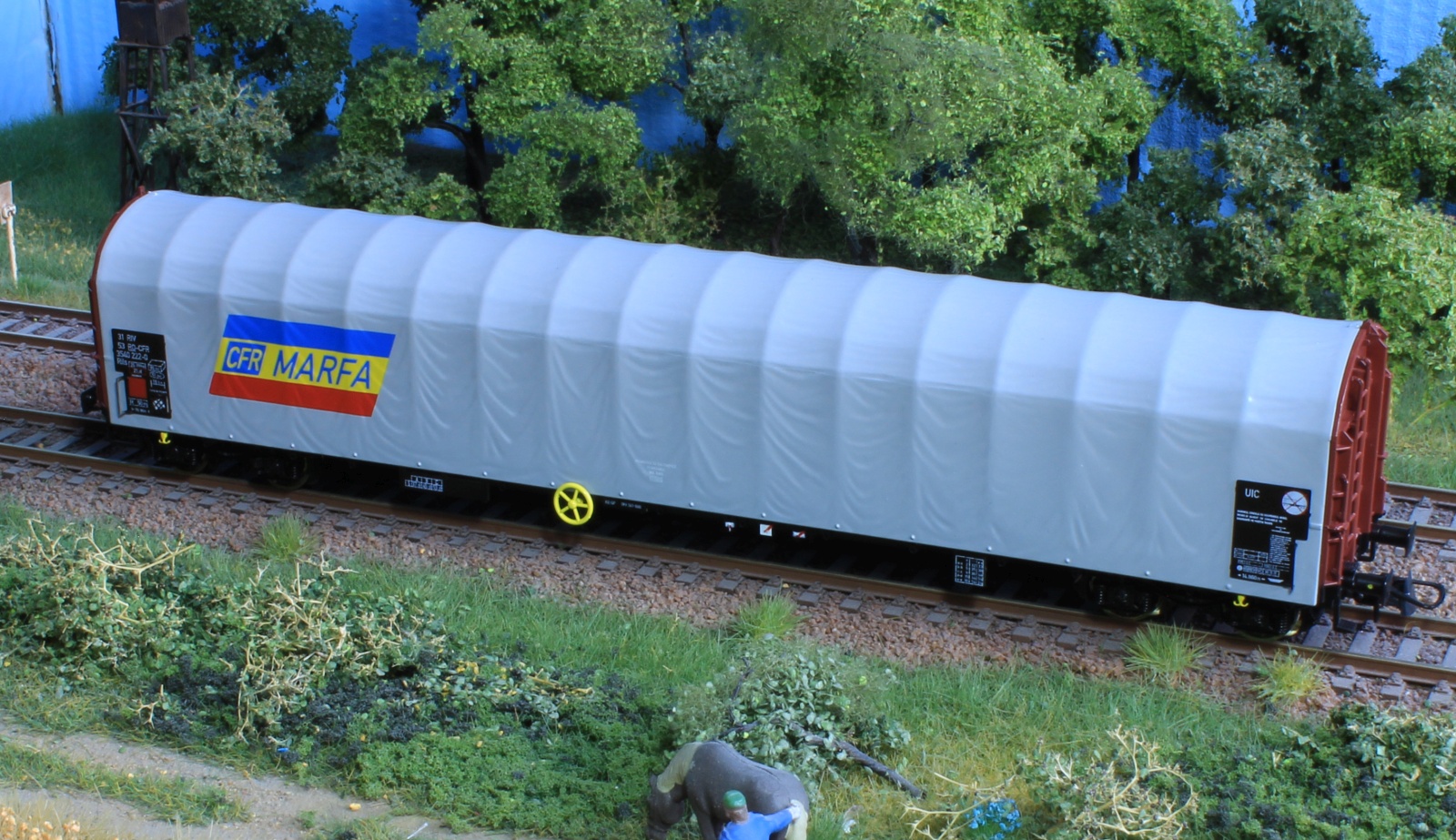 Vagon marfa cu prelata, CFR, scara H0 (1:87)