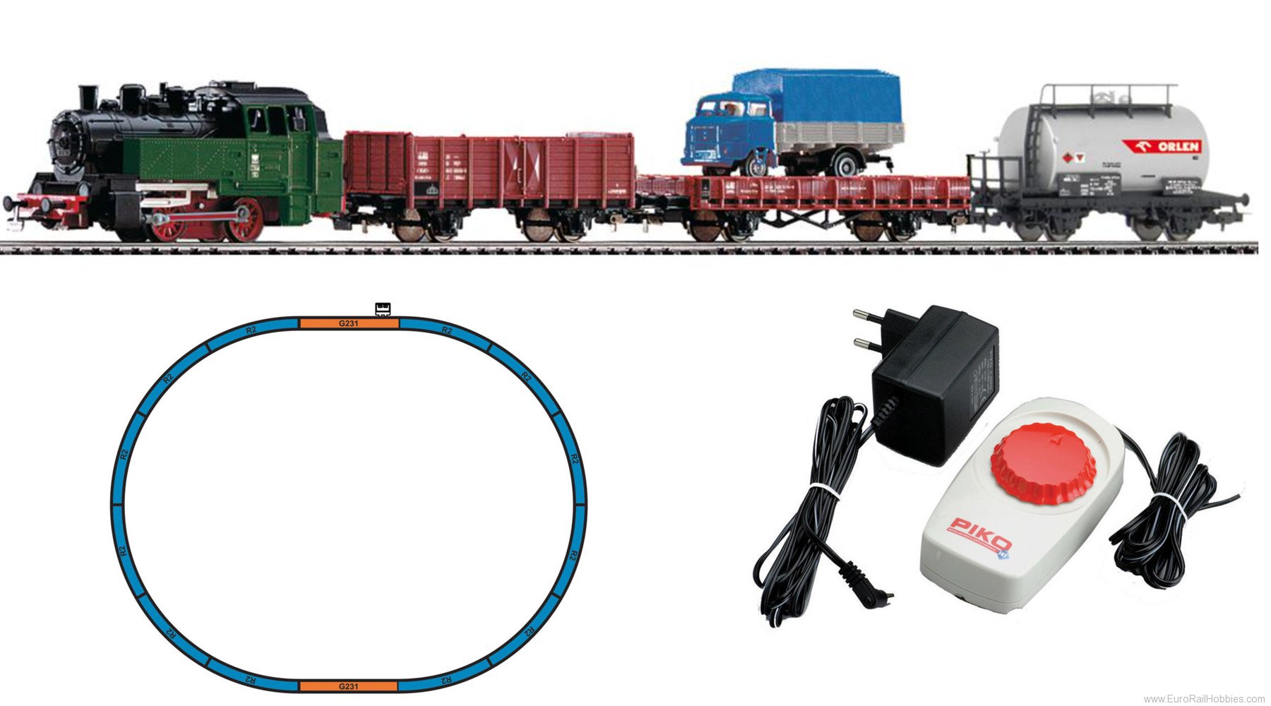 PKP Steam Freight Starter Set, Piko, H0 scale (1:87)