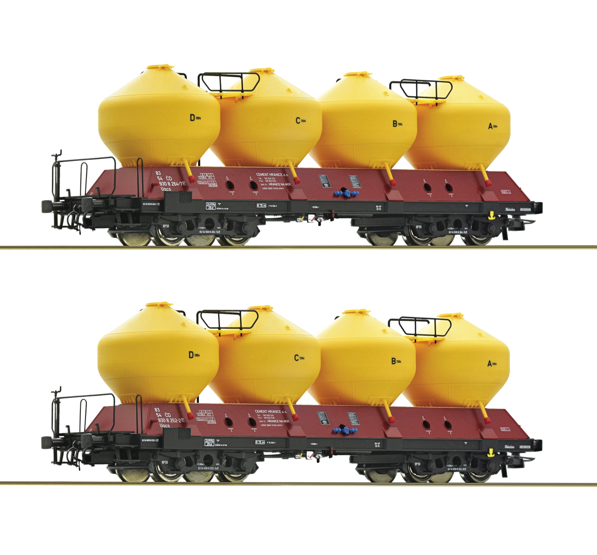 Set vagoane ciment, CD, Roco, scara H0 (1:87)