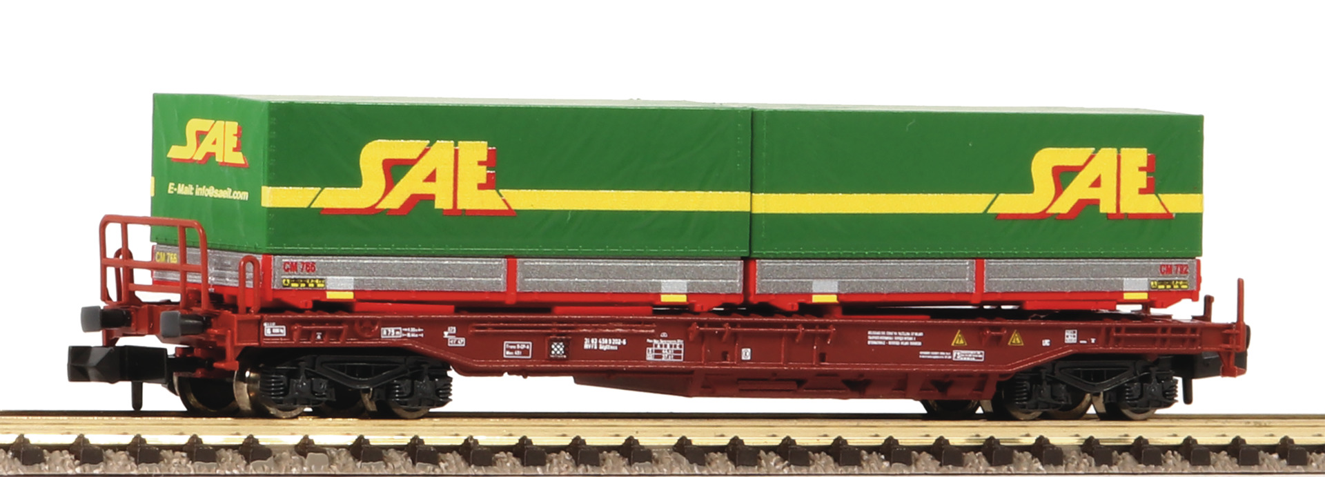 Vagon transport containere, FS, Fleischmann, scara N (1:160)