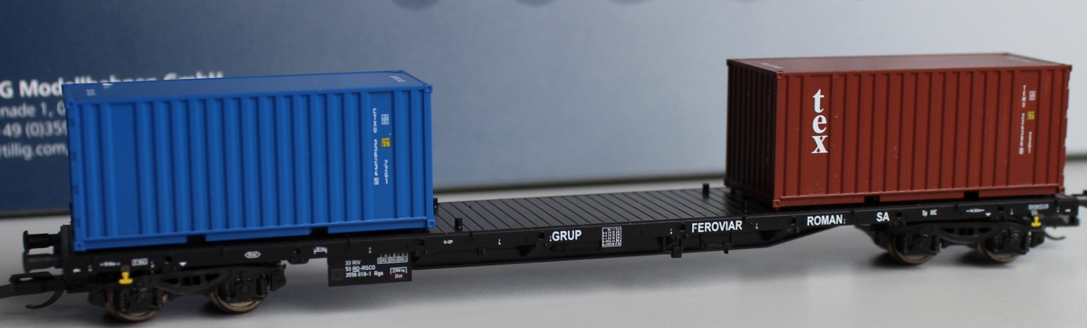 Vagon transport containere, GFR, Tillig, scara TT (1:120)