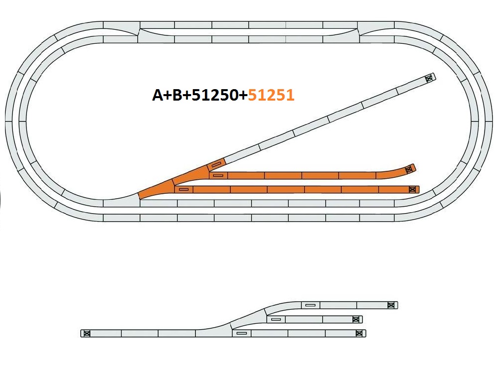 Extension track set for Digital Starter Set Roco geoline