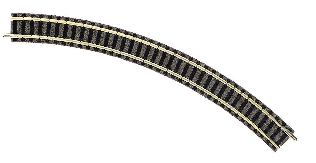 Curved track, radius R2, 45°, piccolo Fleischmann track, N scale (1:160)