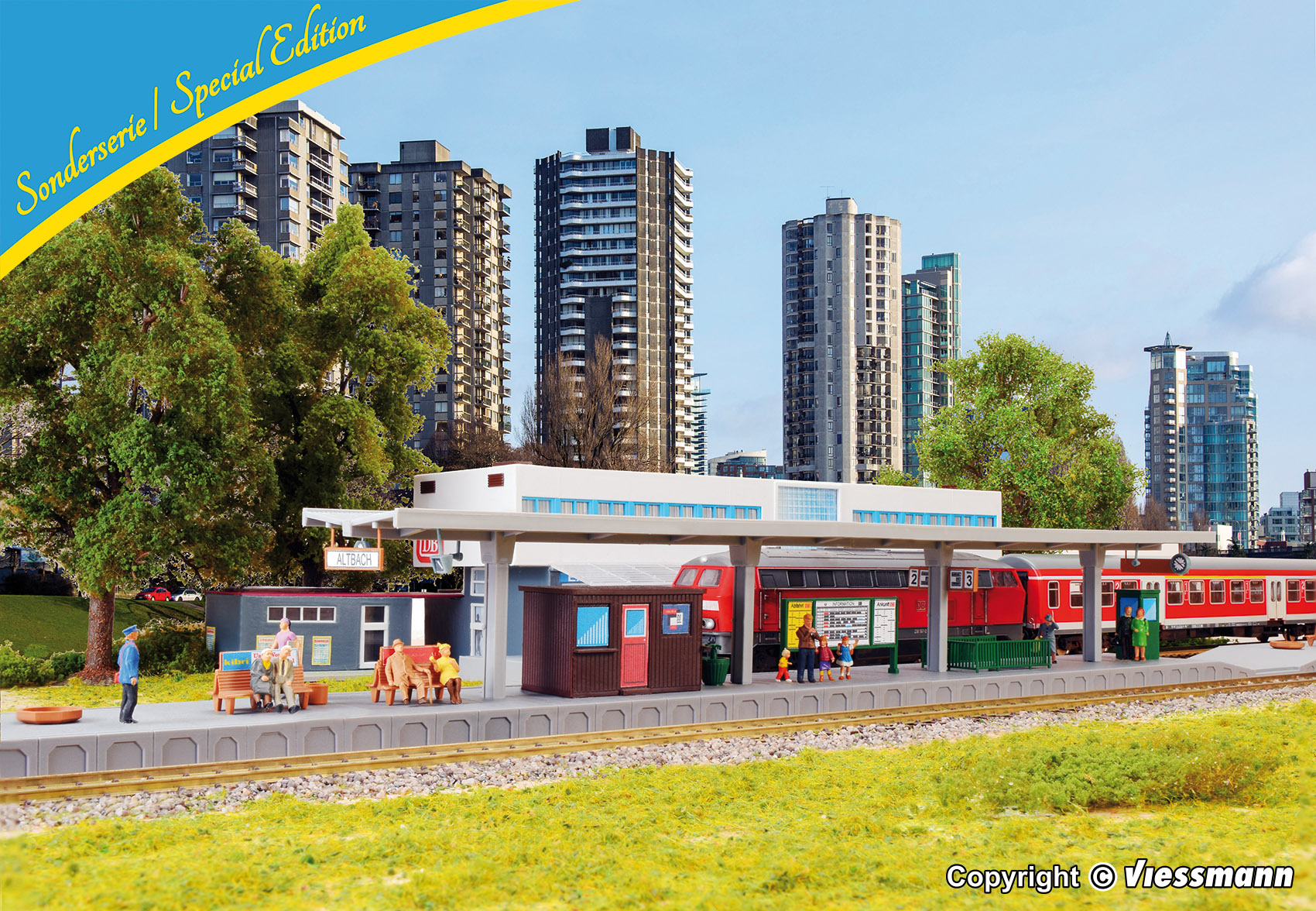 Peron gara Altbach, Kit Kibri, scara H0 (1:87)