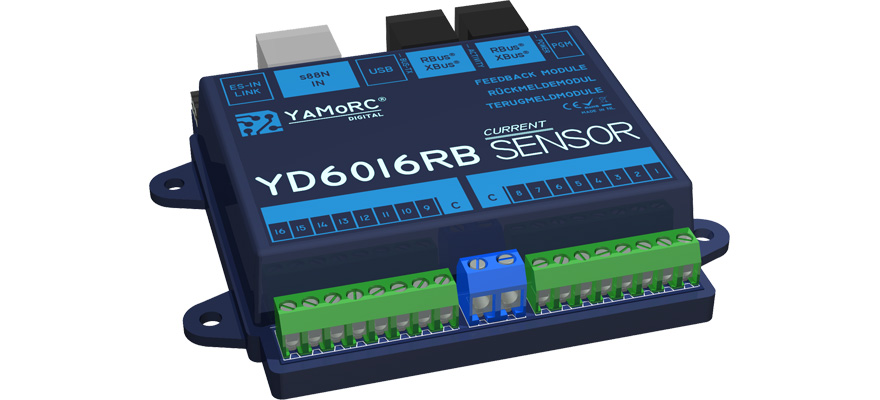 Gauge Neutral 16-channel feedback module with RBus / XBus interface, Yamorc