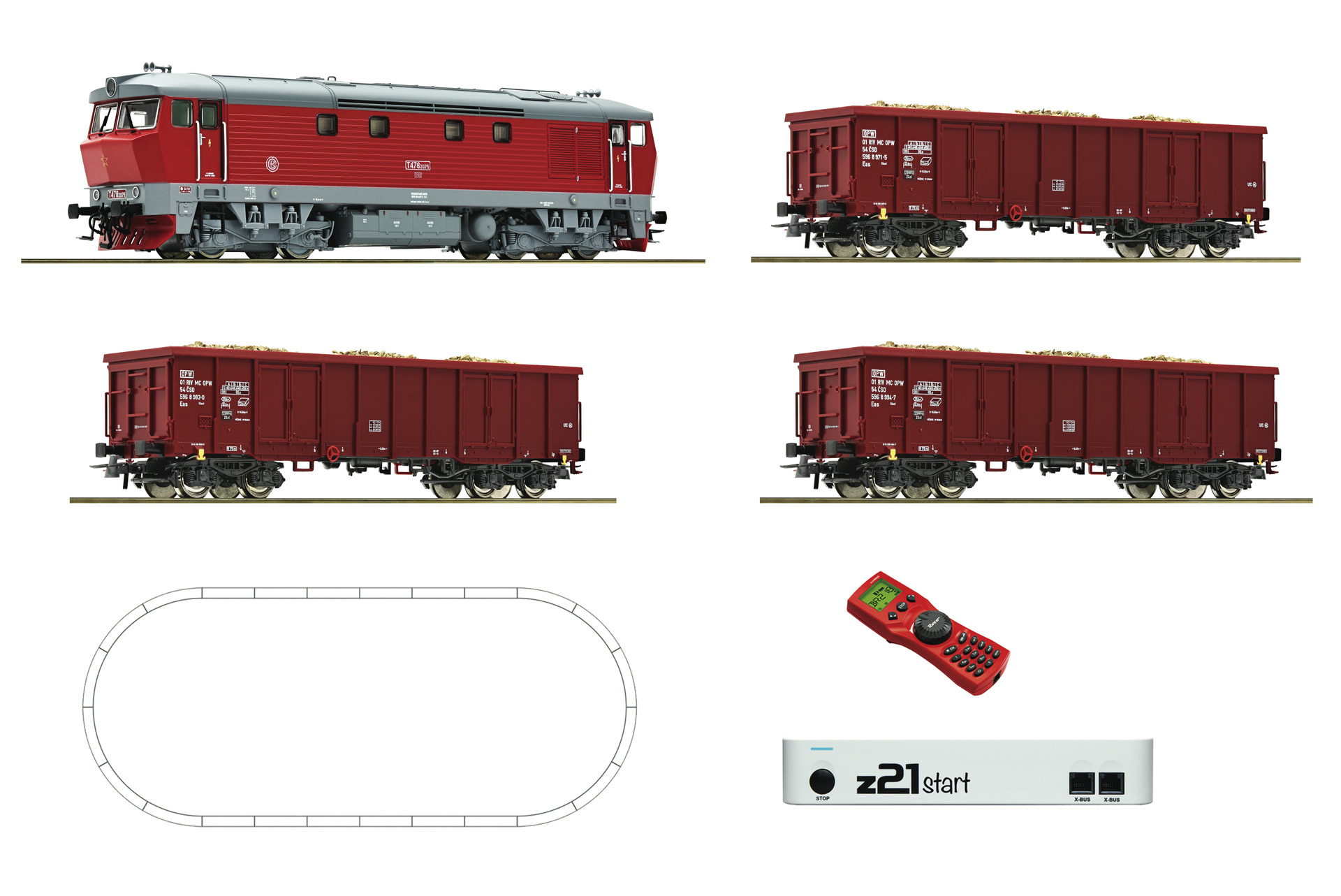 Digital z21®start set: Diesel locomotive class T 478 and freight train ...