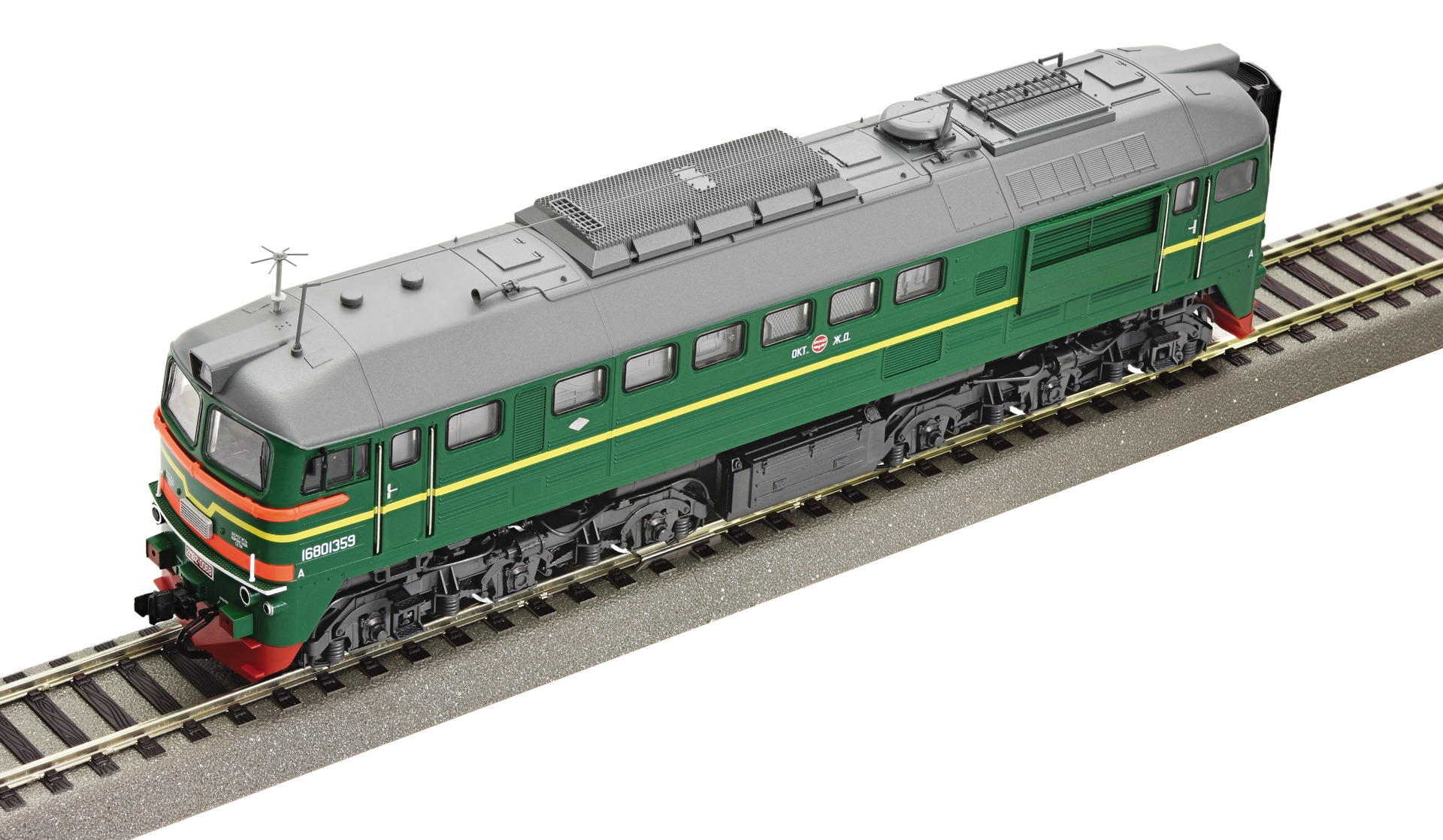 Locomotiva diesel dubla, M62, RZD, Roco, scara H0 (1:87)