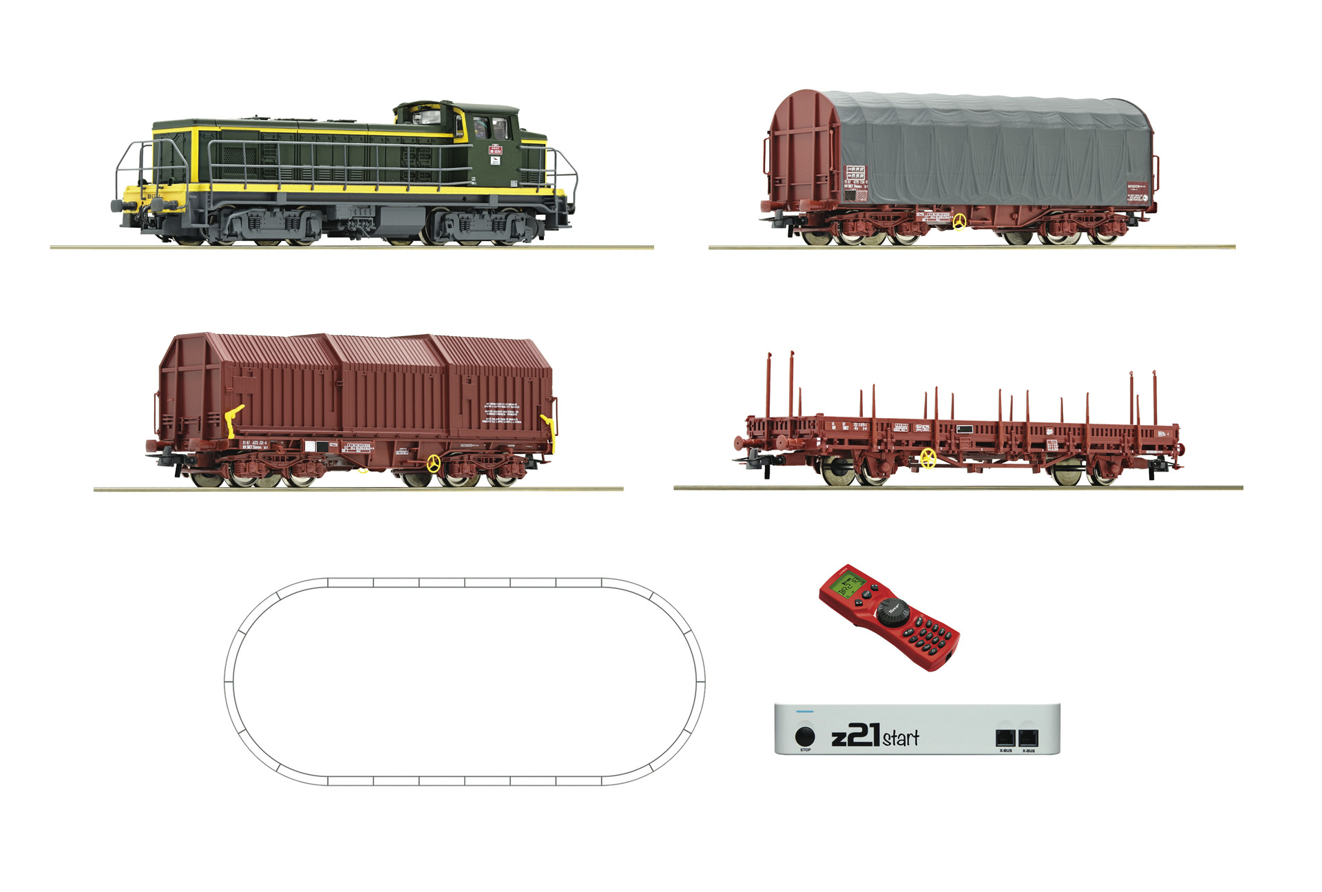 Digital z21 Start Set: Diesel locomotive BB63000 and freigth train ...