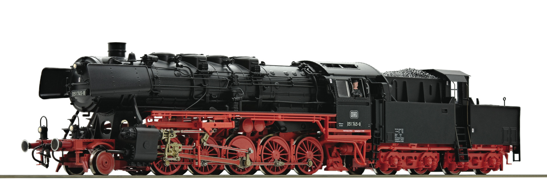 Steam locomotive 051 745-8, DB, Roco, H0 scale (1:87)