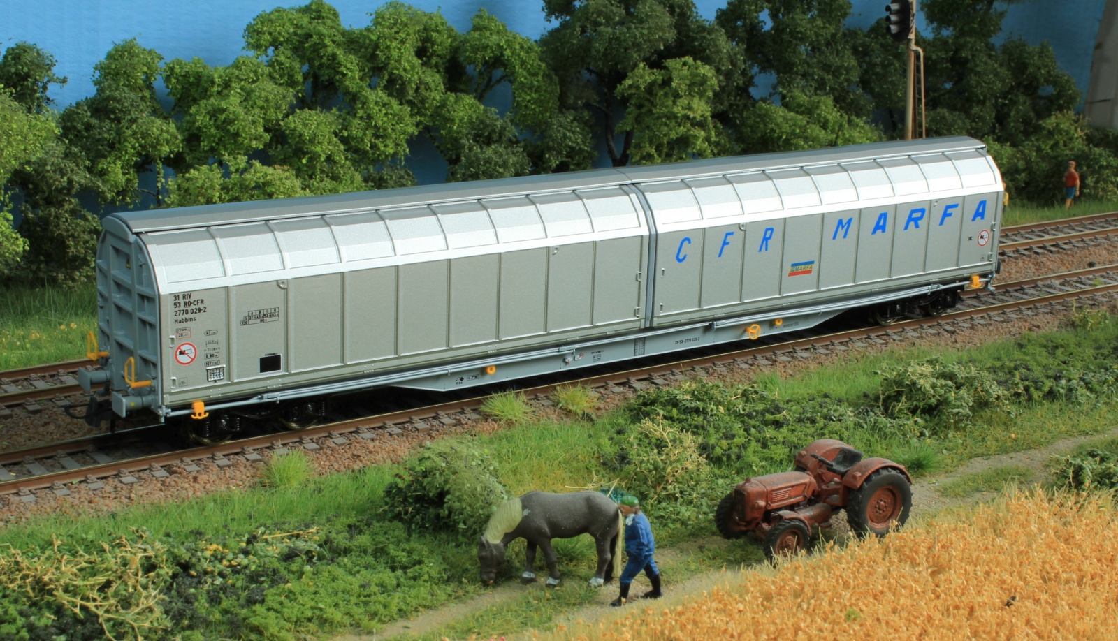 Vagon marfa cu pereti culisanti, CFR, scara H0 (1:87)