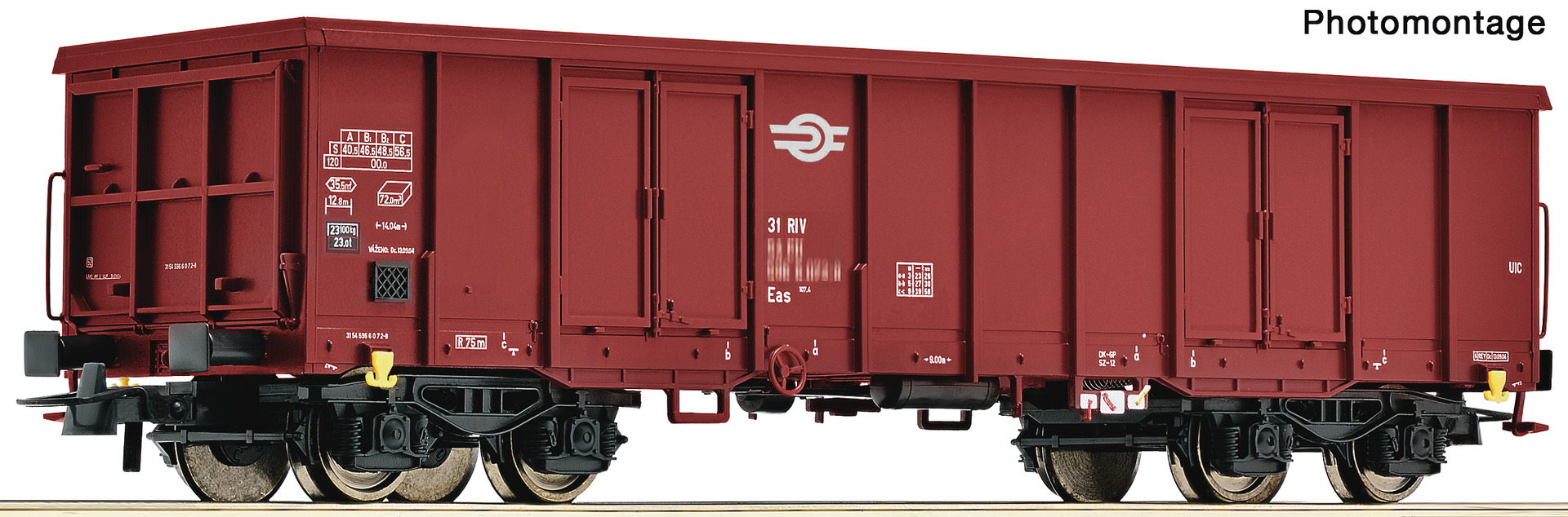 Vagon gondola tip Eas, MAV, Roco, scara H0 (1:87)