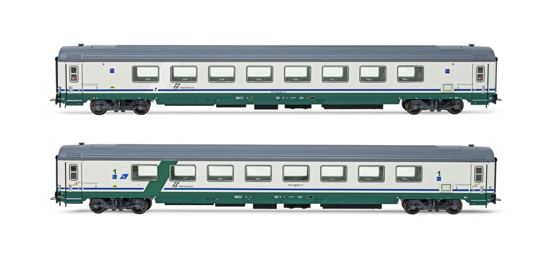 Set vagoane calatori "XMPR", FS, Rivarossi, scara H0 (1:87)
