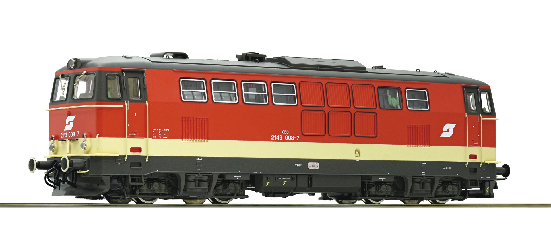 Diesel locomotive 2143 008, ÖBB, Roco, H0 scale (1:87)